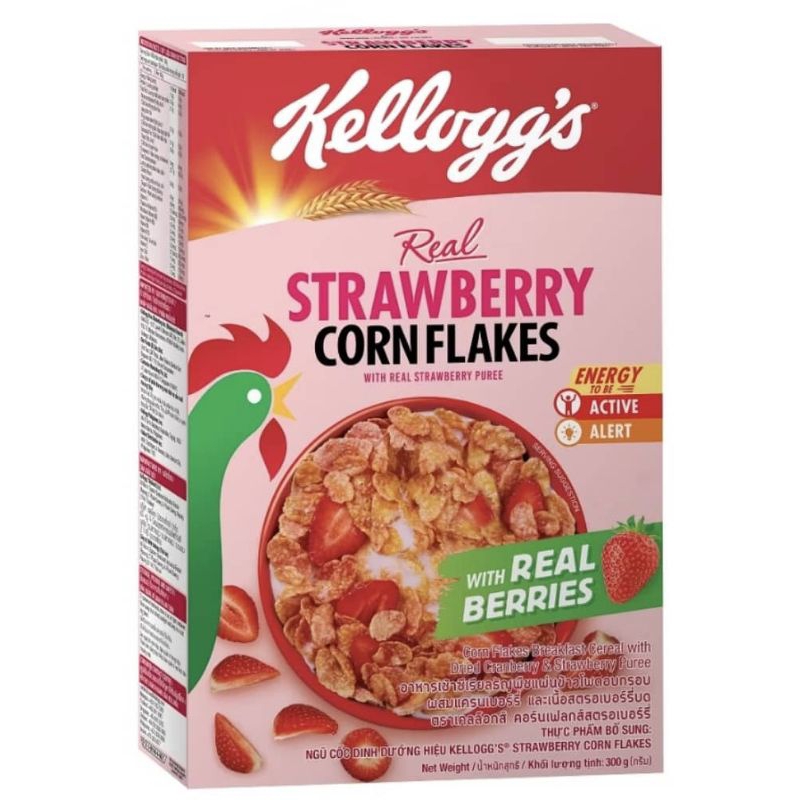 Kellogg's Honey Crunch Corn Flakes Cereal 250g Strawberry Corn Flakes ...