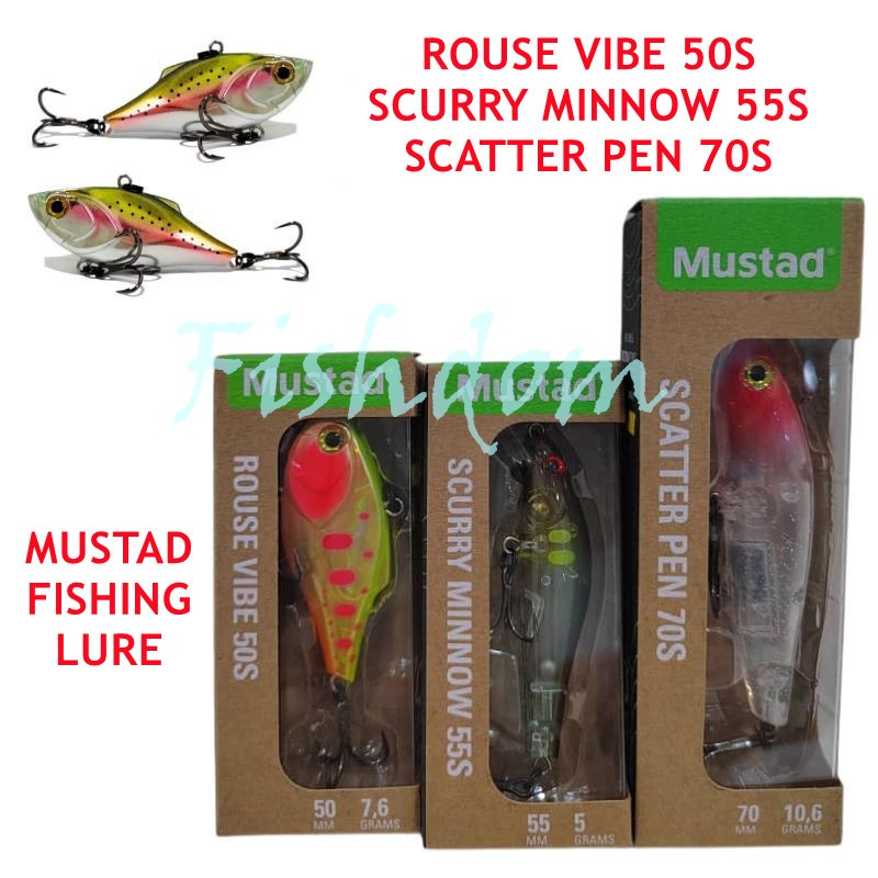 FISHDOM MUSTAD FISHING LURE ROUSE VIBE 50S / SCURRY MINNOW 55S ...
