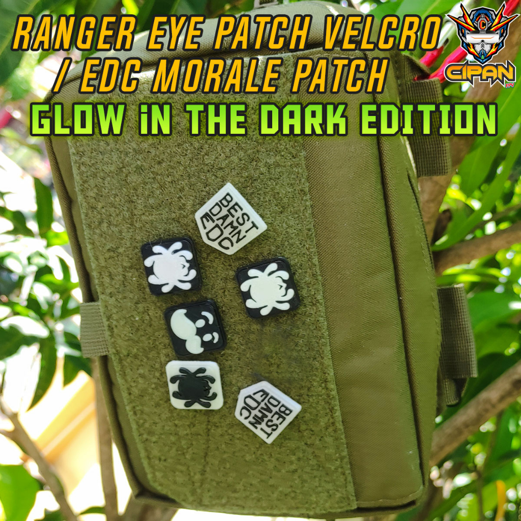 Glow In The Dark (GITD) EDC Morale Patch Ranger Eye Patches Velcro Patch | Shopee Philippines