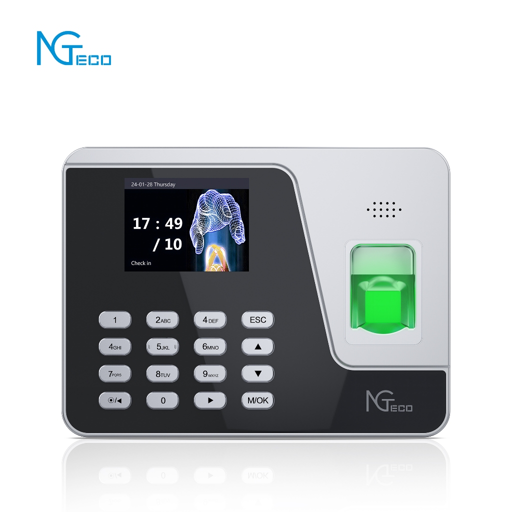 NGTeco Biometric Attendance Machine Punch Card Machine Thumbprint ...