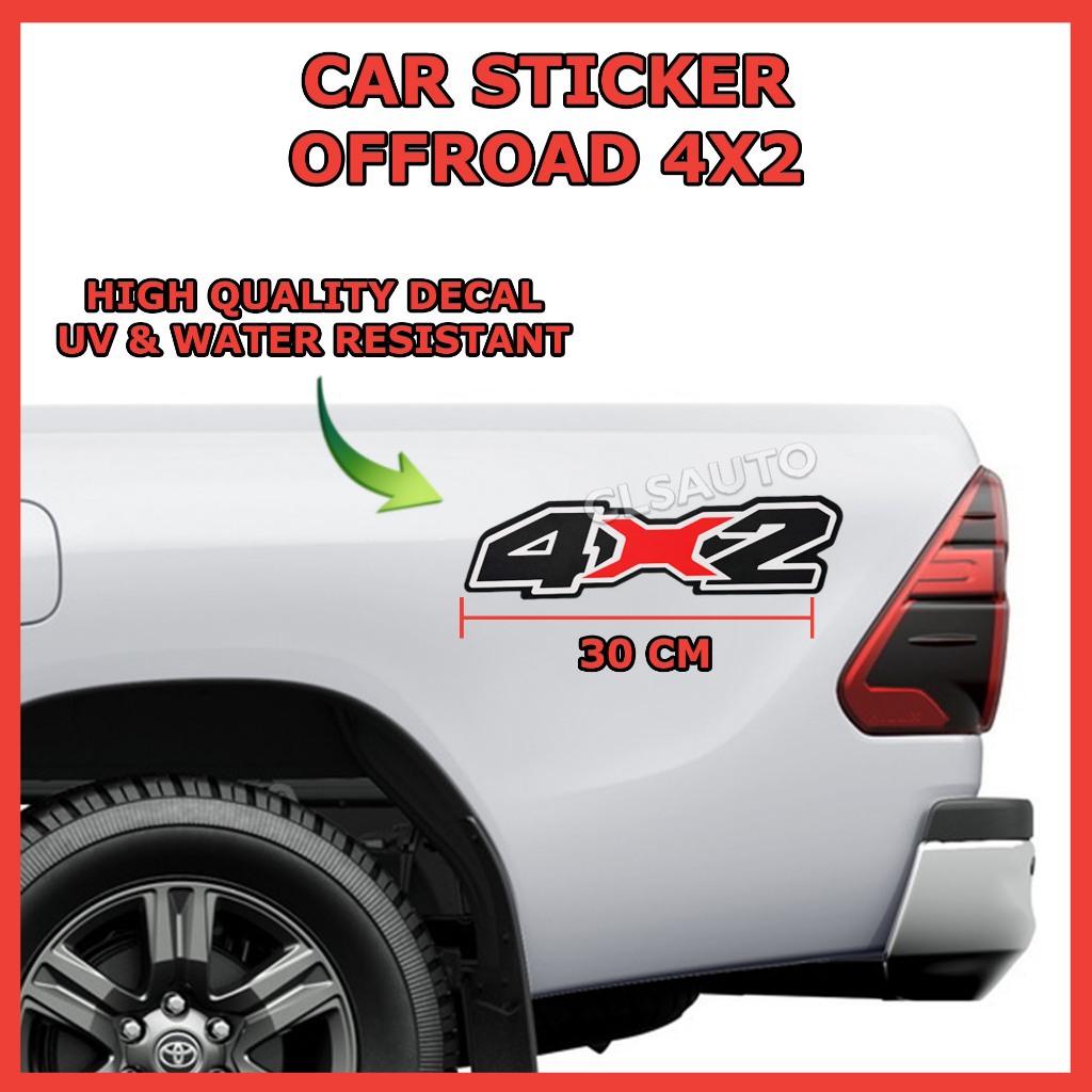 Sticker 4x2 Offroad Design 20 Hilux Ranger Raptor Triton DMAX 4X4 ...