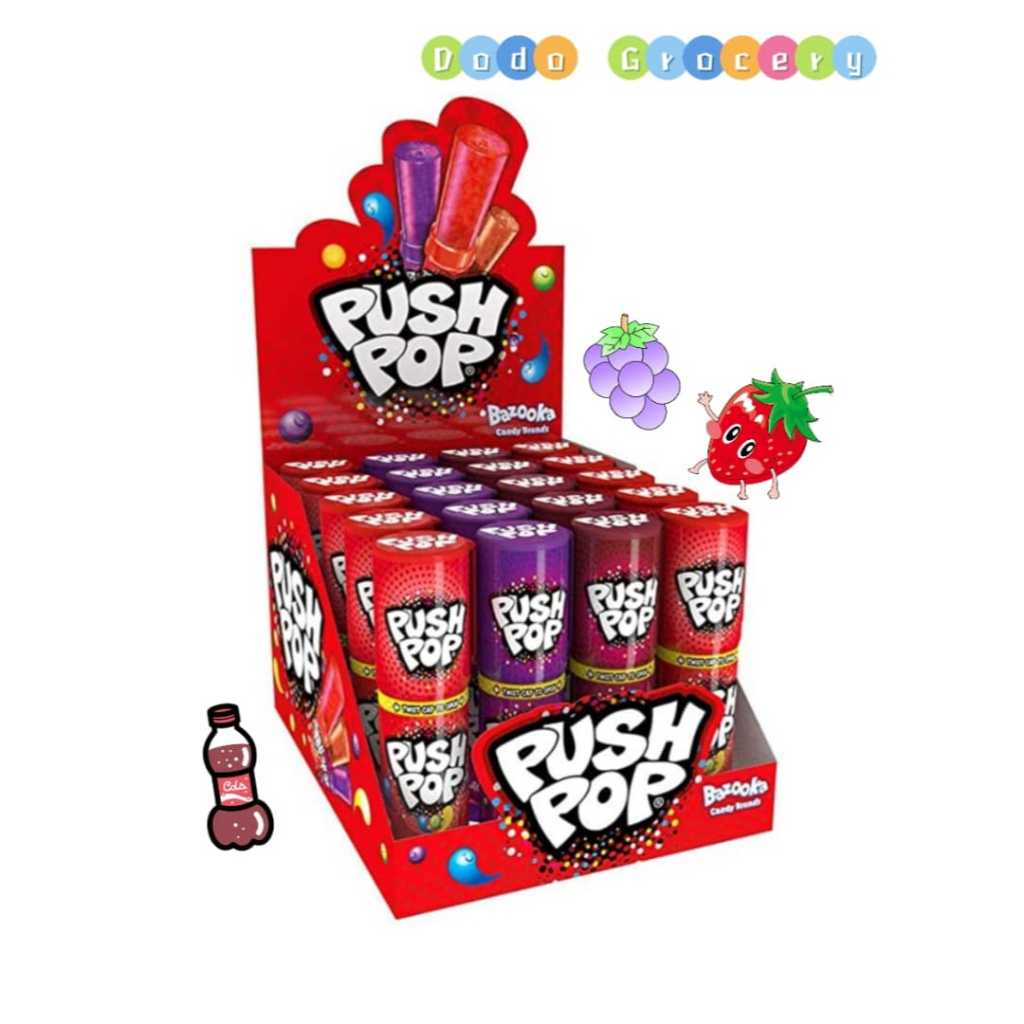 Push Pop Candy Asstorted Fruit Flavours 20pcs x 14g / Gula Lipstick ...