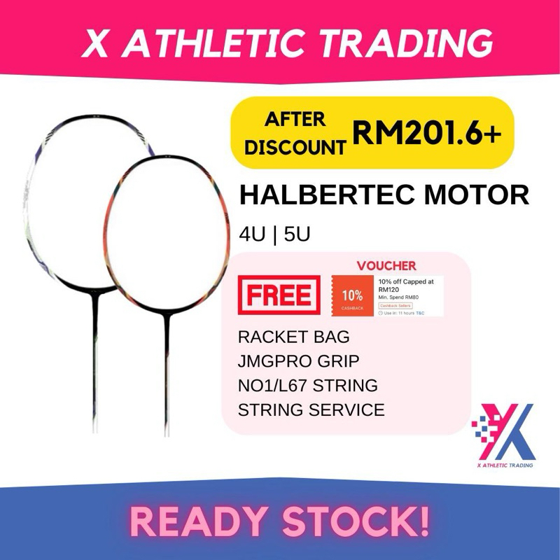 HALBERTEC MOTOR CONTROL TYPE BADMINTON RACKET LN | Shopee Philippines
