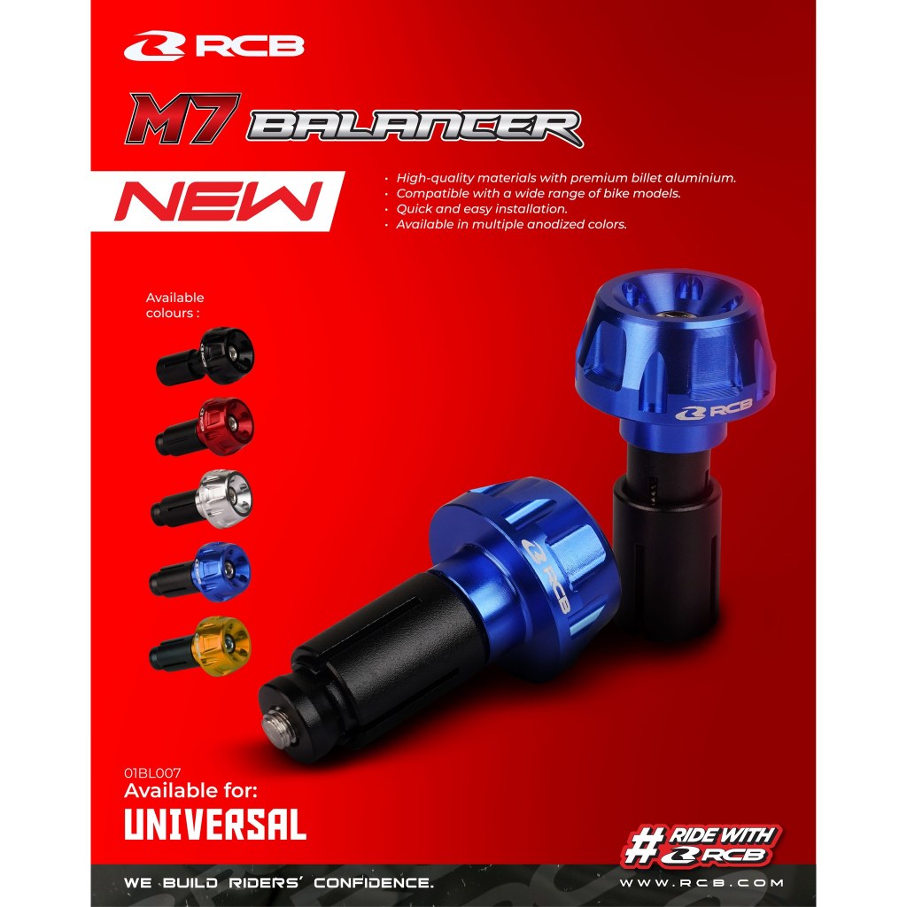 RCB Handle End Balancer M7 HANDLE BAR END BALANCER (RACING BOY ...