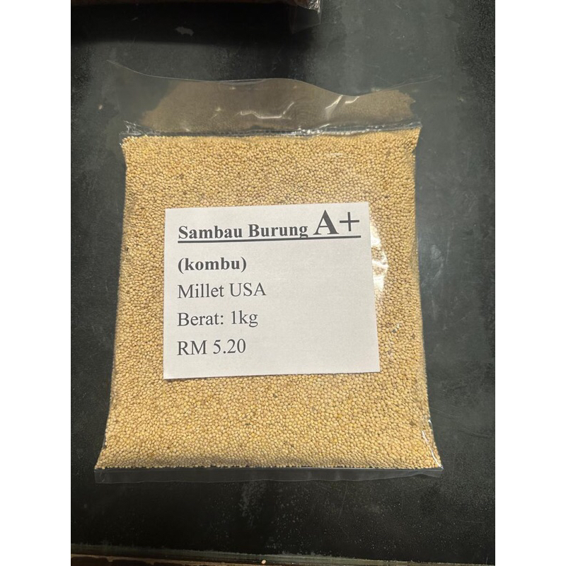 1Kg Sambau Putih USA Grade A Repack Sekoi Putih White Millet Makanan ...