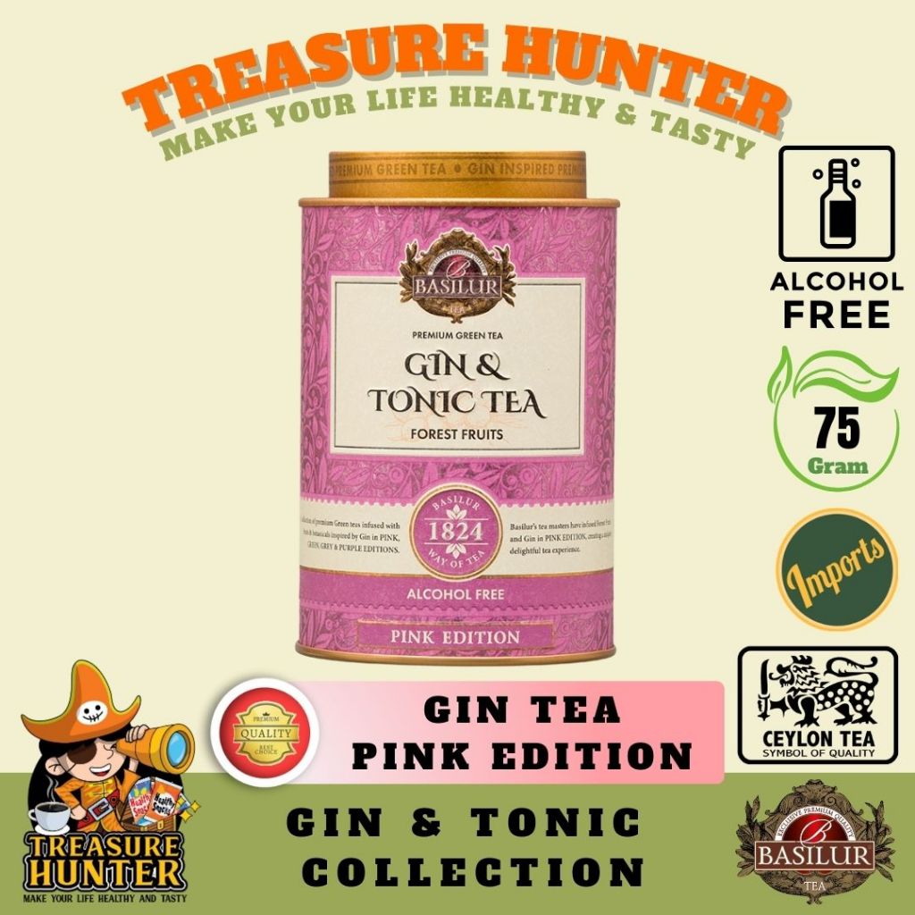 Basilur Gin Tea Ceylon Green Tea Alcohol Free 75gram Lose Tea Leaf ...