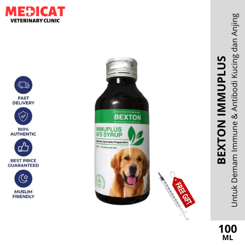 Bexton Immuplus Fever Treatment for Cats & Dogs (Full Bottle - 100ML ...