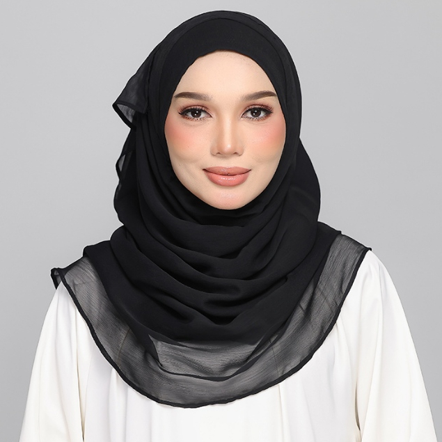BOKITTA Jet black-BASICS Plain Lite Chiffon (BASICS Colllection) | Shopee Philippines