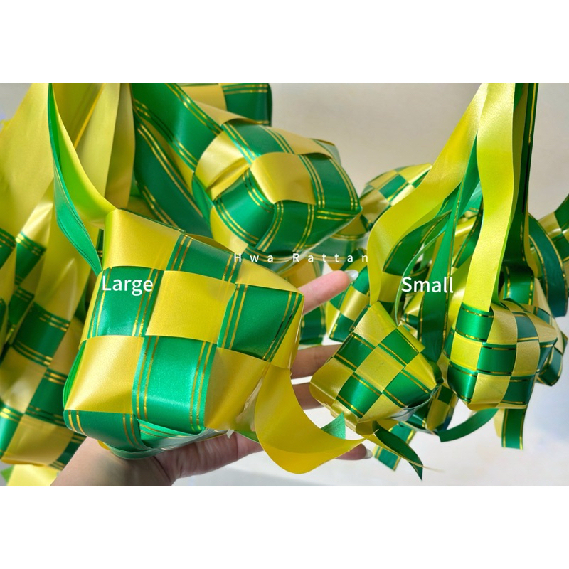 Ketupat ribbon color ketupat ribbon decoration hamper hanging decor ...