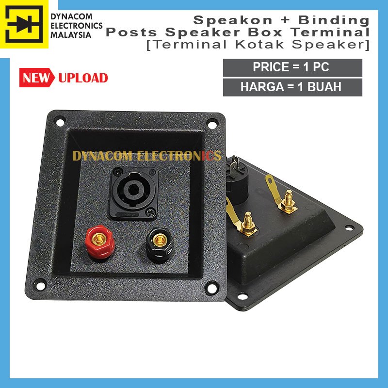 Speakon + Binding Posts Speaker Box Terminal [Terminal Kotak Speaker ...