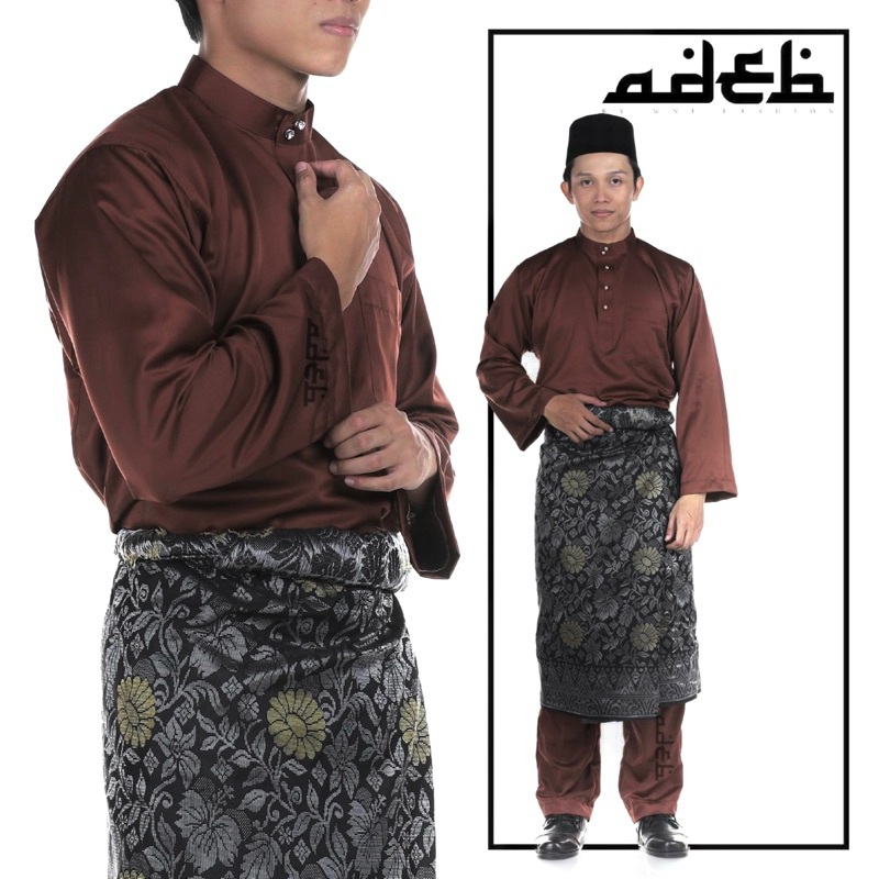 BAJU MELAYU TRADISI BERPESAK (BROWN) LIMITED EDITION. | Shopee Philippines