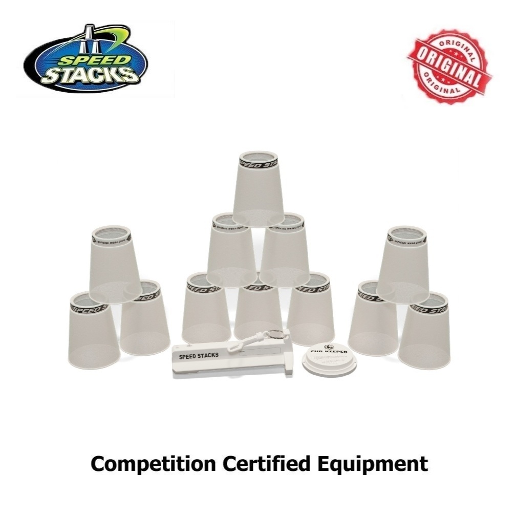 WSSA Speed stacks Tranparent White Pro Series Cup Set | Shopee Philippines