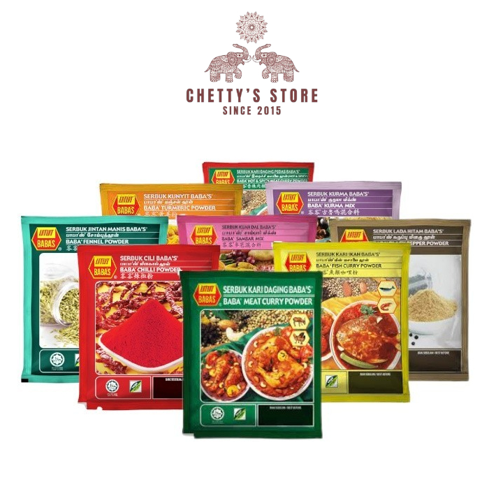 BABA'S MASALA POWDERS (70G/125G/250G) REMPAH RATUS REMPAH KARI HALAL ...
