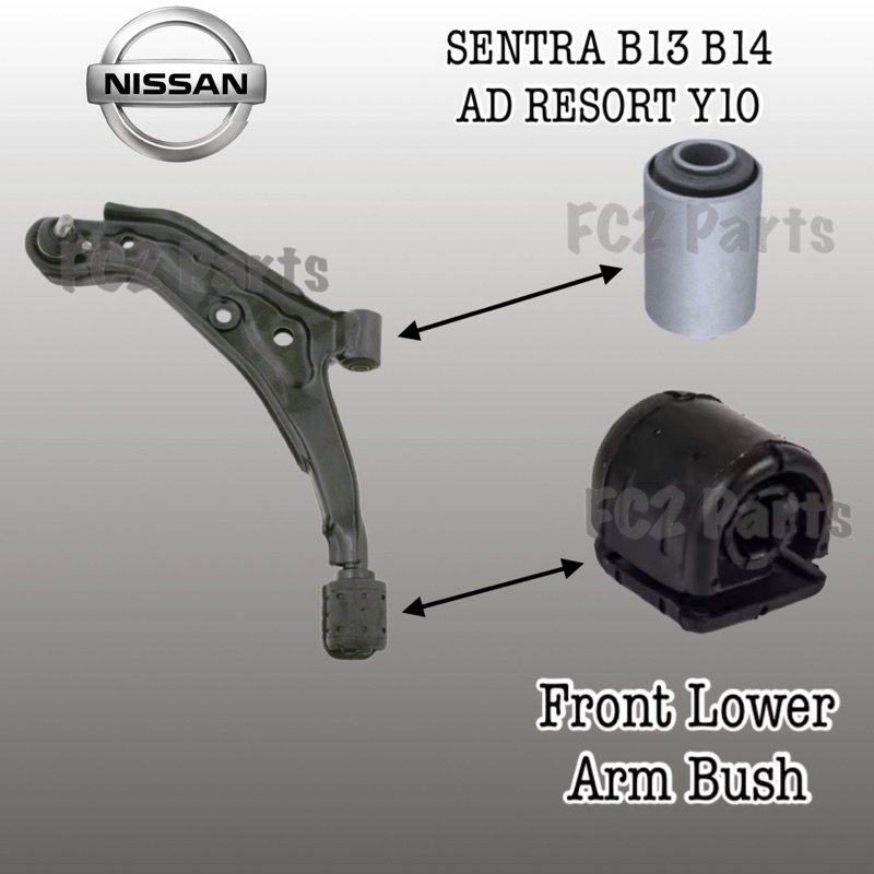 OEM 1car 4pcs Nissan Sentra B13 B14 AD Resort Y10 Front Lower Arm Bush ...