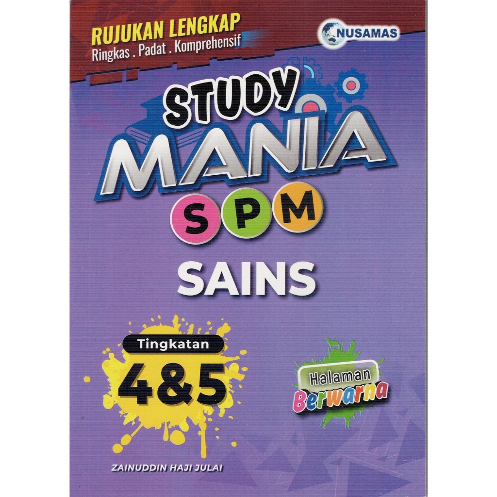 Reference BOOK (2025): STUDY MANIA SPM SCIENCE LEVEL 4&5 (COLORED PAGES ...