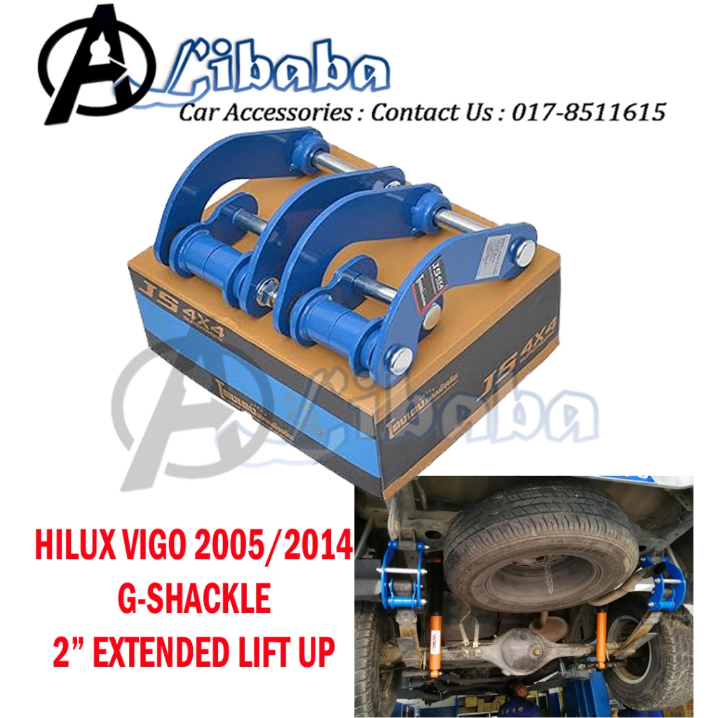TOYOTA HILUX VIGO 2005/2014 2" EXTENDED COMFORT Rear Lift Up G-Shackle ...