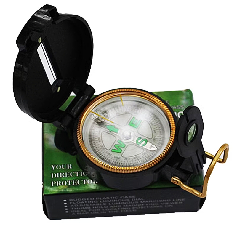 Mini Compass for Hiking, Black Survival compass / microscope | Shopee ...