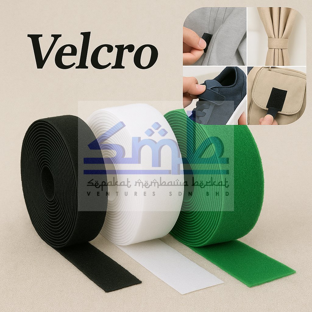 (PMN) Velcro Tape Premium Quality Hook & Loop (No Glue and With Glue ...
