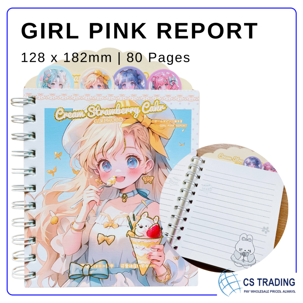 Anime B6 Notebook 80 pages / Journal / Note Book / Buku Nota Line ...
