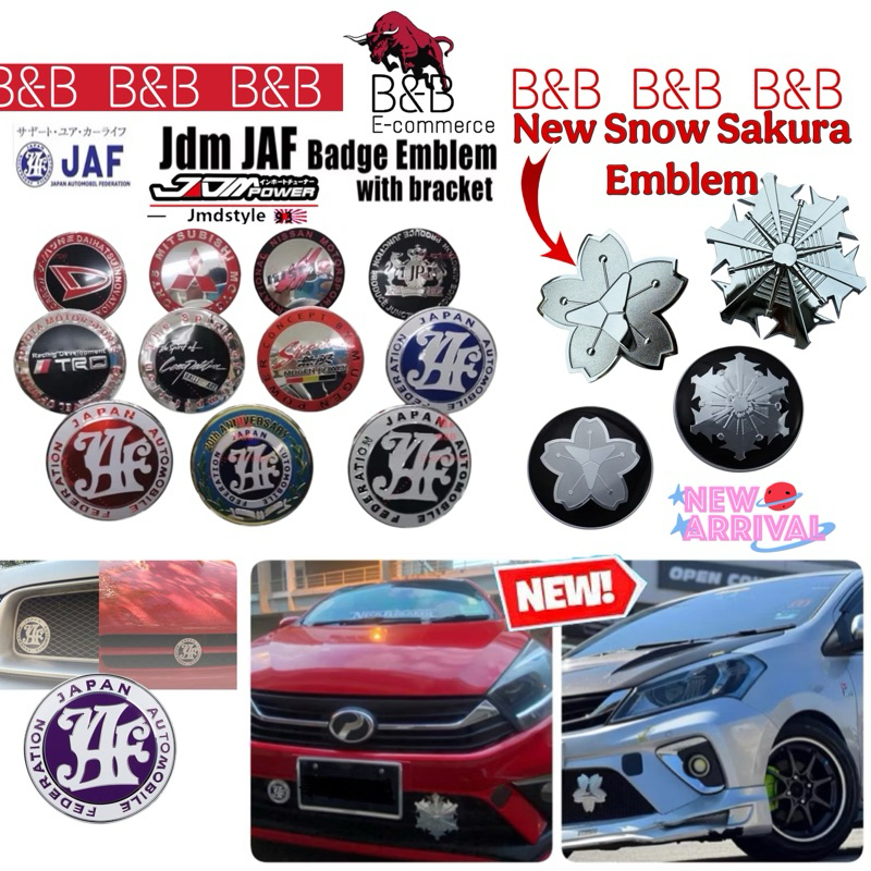 Universal JAF Japan Automobile Federation Front Grill Badge Car JDM ...