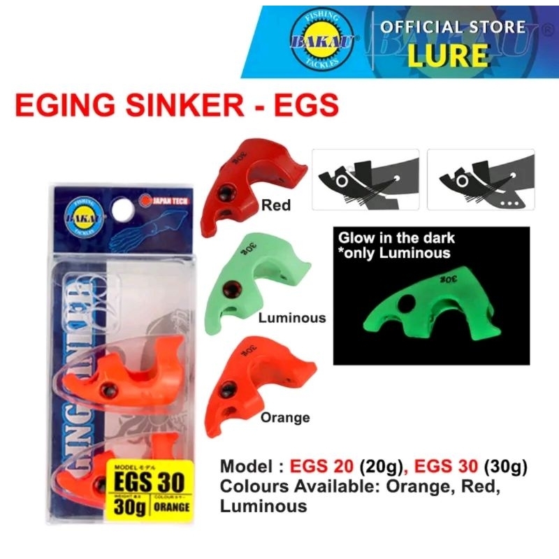 Pemberat Gewang PANCING Sotong Bakau Eging Sinker EGS 20gram 30gram ...