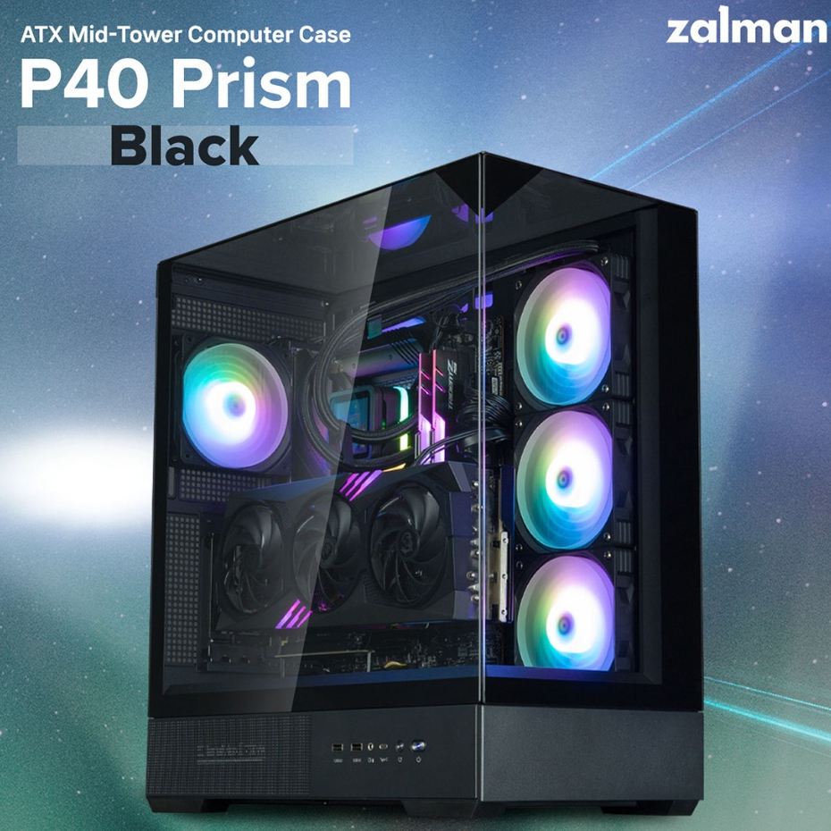 ZALMAN P40 Prism - Mid Tower ATX T.G PC Case With Pre-Installed 1 x ...