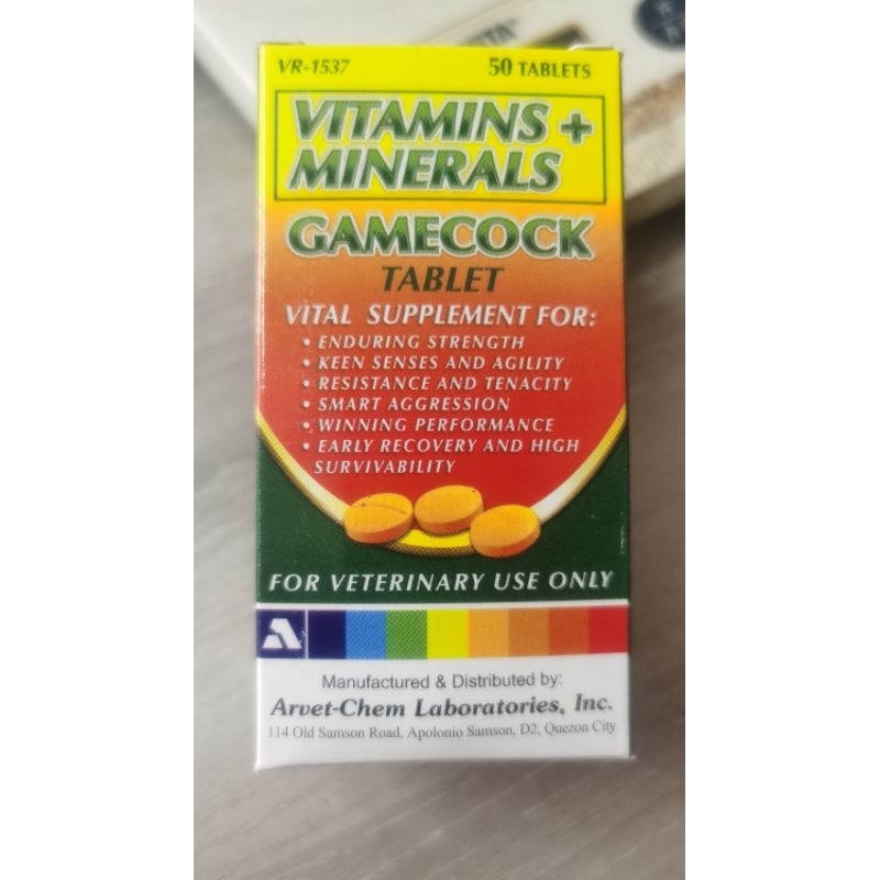 Vitamin + Mineral Gamecock Tablet (50's) | Shopee Philippines