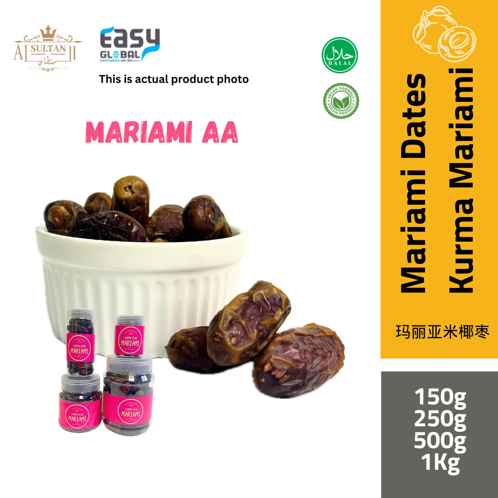 AlSultanFood Kurma Mariami Gred AA 150g, 250g,500g,1Kg | Shopee Philippines