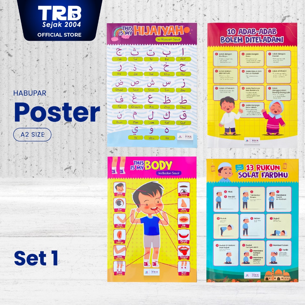Kindergarten Preschool Poster Taska COLLECTION 8-IN-1 - ABC 123 SHAPE ...