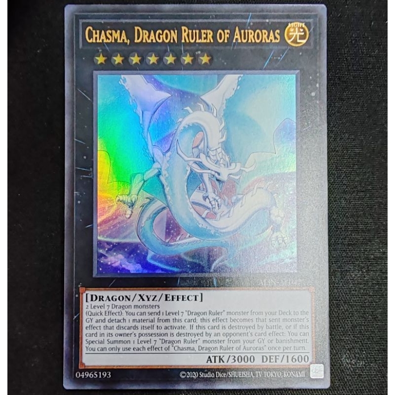 YUGIOH ALIN-AE047 Chasma, Dragon Ruler of Auroras[UR] | Shopee Philippines