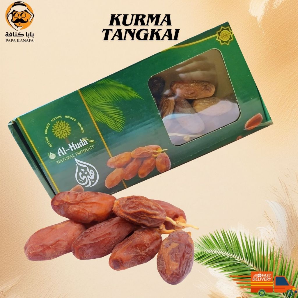 Al-Huda Kurma Tangkai Tunisia fresh Deglet Nour i Branched Dates I 400g ...