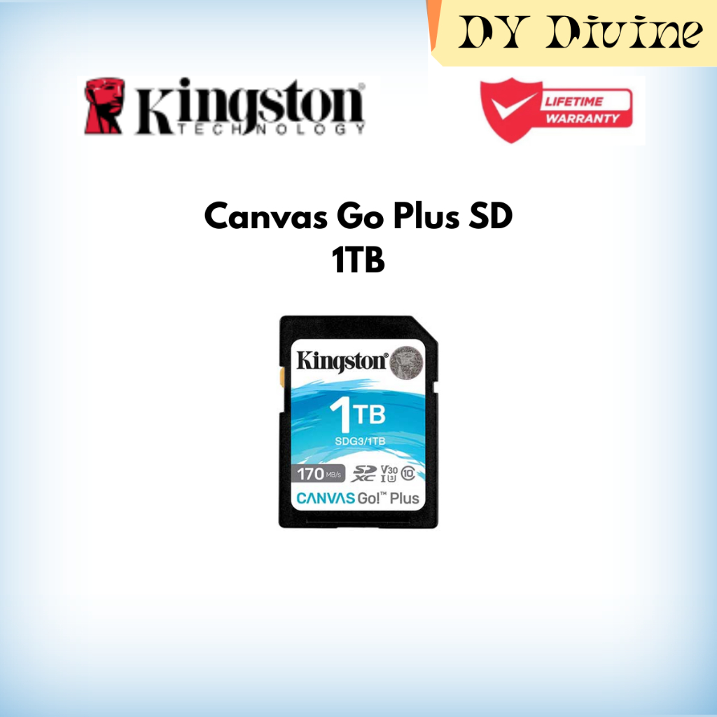Kingston Canvas Go Plus SD Class 10 UHS-I U3 V30 SDG3 Memory Card 1TB ...
