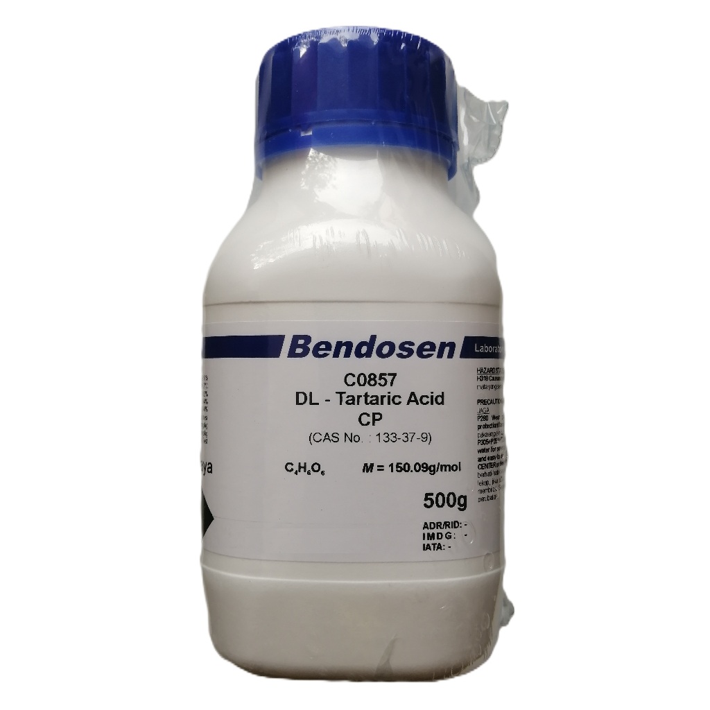 DL - Tartaric Acid CP, Bendosen 500g [CAS No. 133-37-9] | Shopee ...