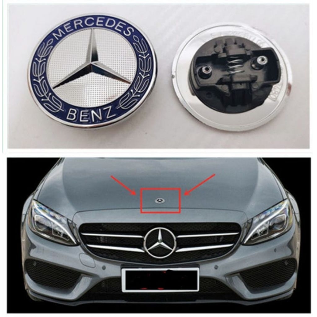 Mercedes Benz Bonnet Star Logo Emblem Flat 57MM | Shopee Philippines