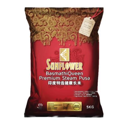 SUNFLOWER Basmathi Queen Premium Basmathi Steam Pusa (5kg) | Shopee ...