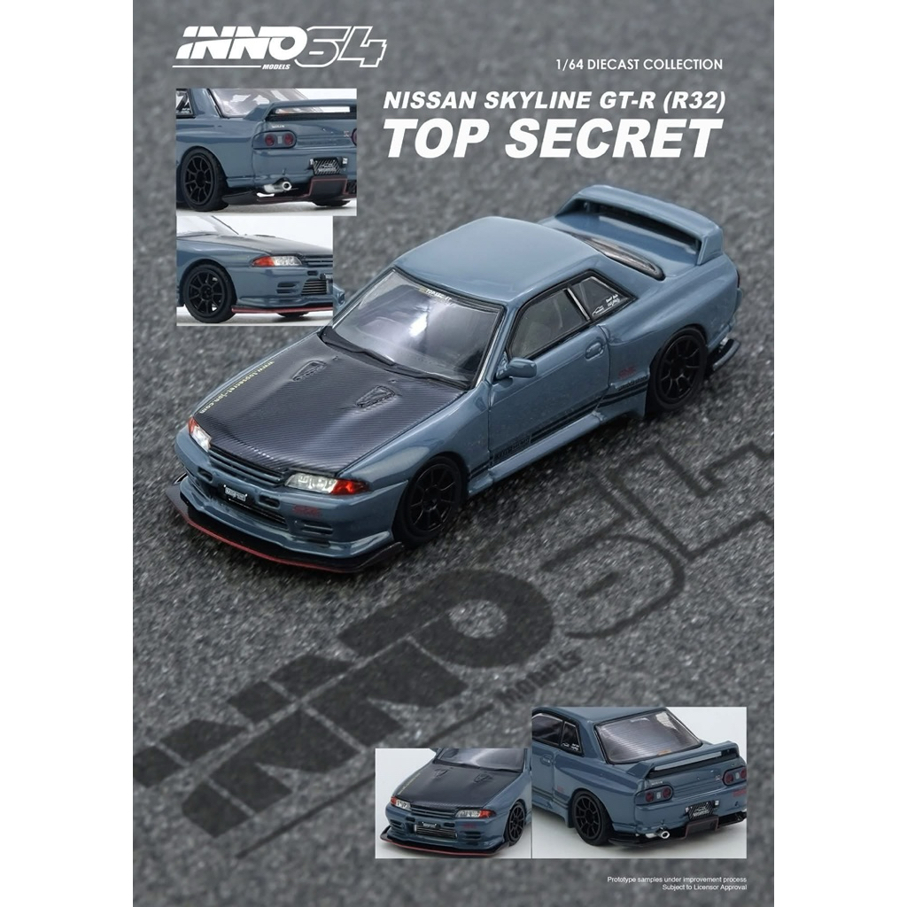 Inno Models Inno64 1/64 Top Secret Nissan Skyline GT-R (R32) - Stealth ...