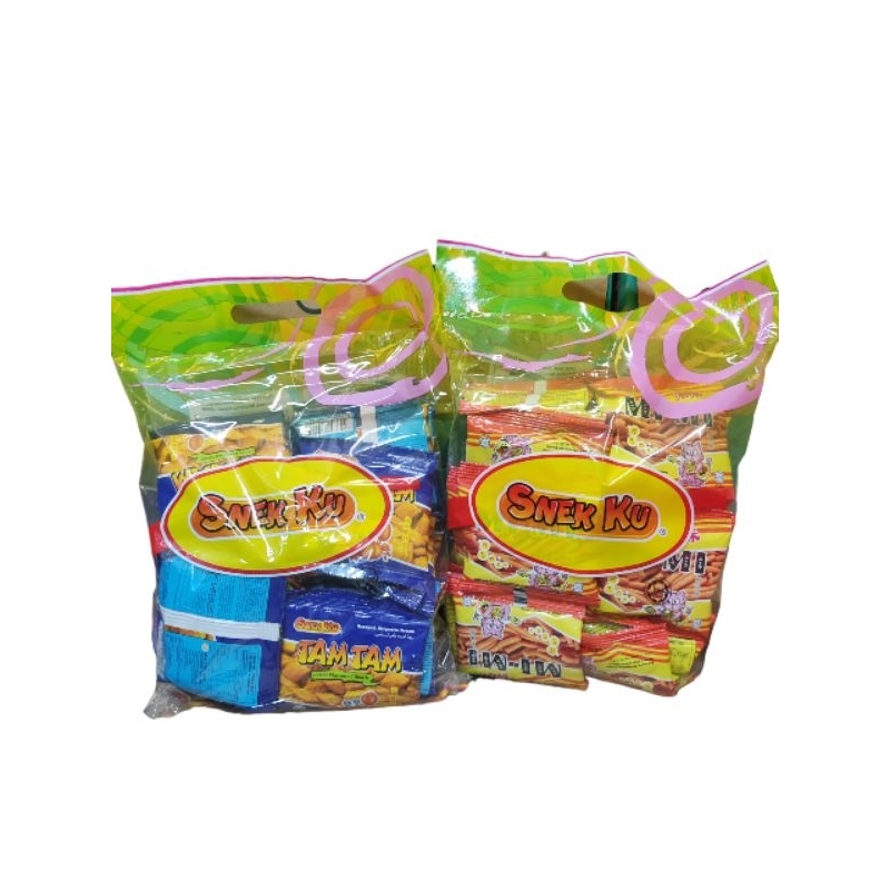 Tamtam KU SNEK/MIMI Shrimp/Crab Flavored Crackers (10g×20pkts) 200g ...