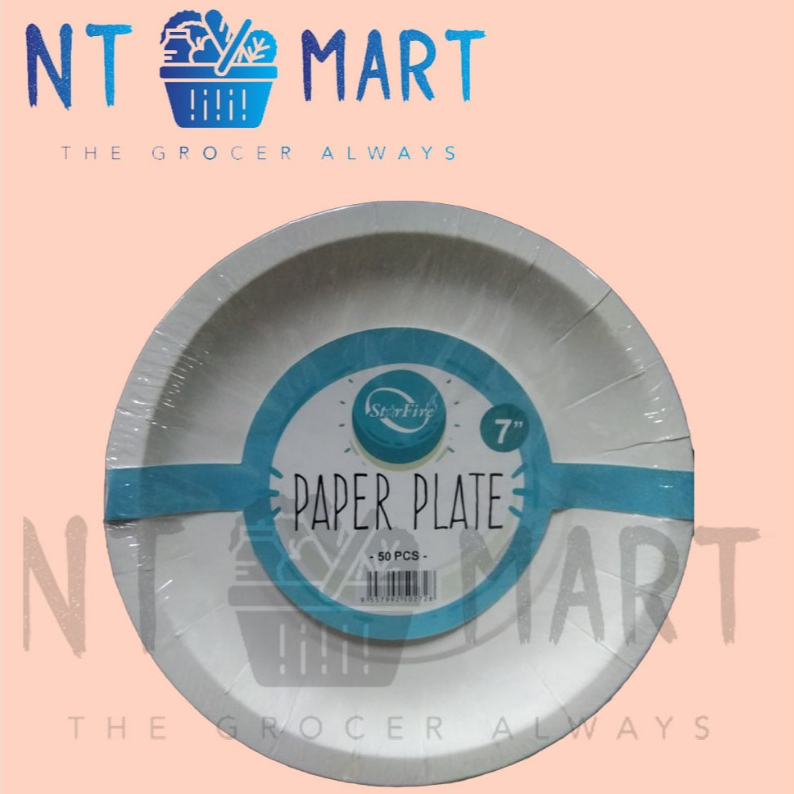 Starfire Paper Plate 7" (50pcs) | Shopee Philippines