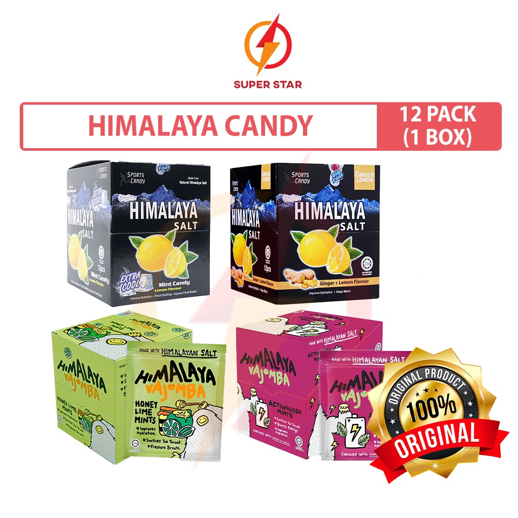 Himalaya Salt Sports Candy Vajomba 15g x 12 [1 box] Ginger/Honeylime ...