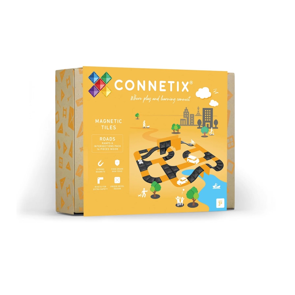 Connetix Tiles Roads Ramps & Intersection Pack 16pc | Shopee Philippines