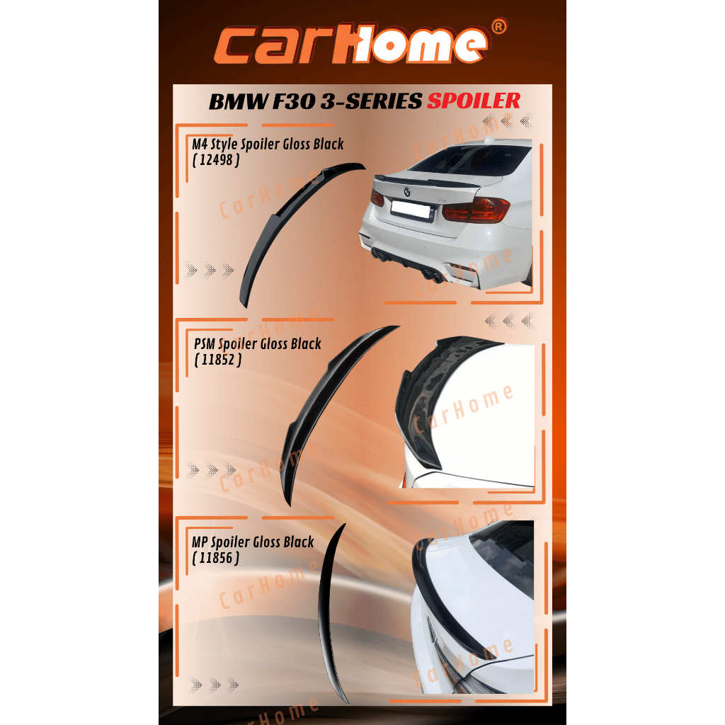 BMW F30 3 Series 2011 -2019 M Performance Rear Spoiler Wing PSM M4 ...