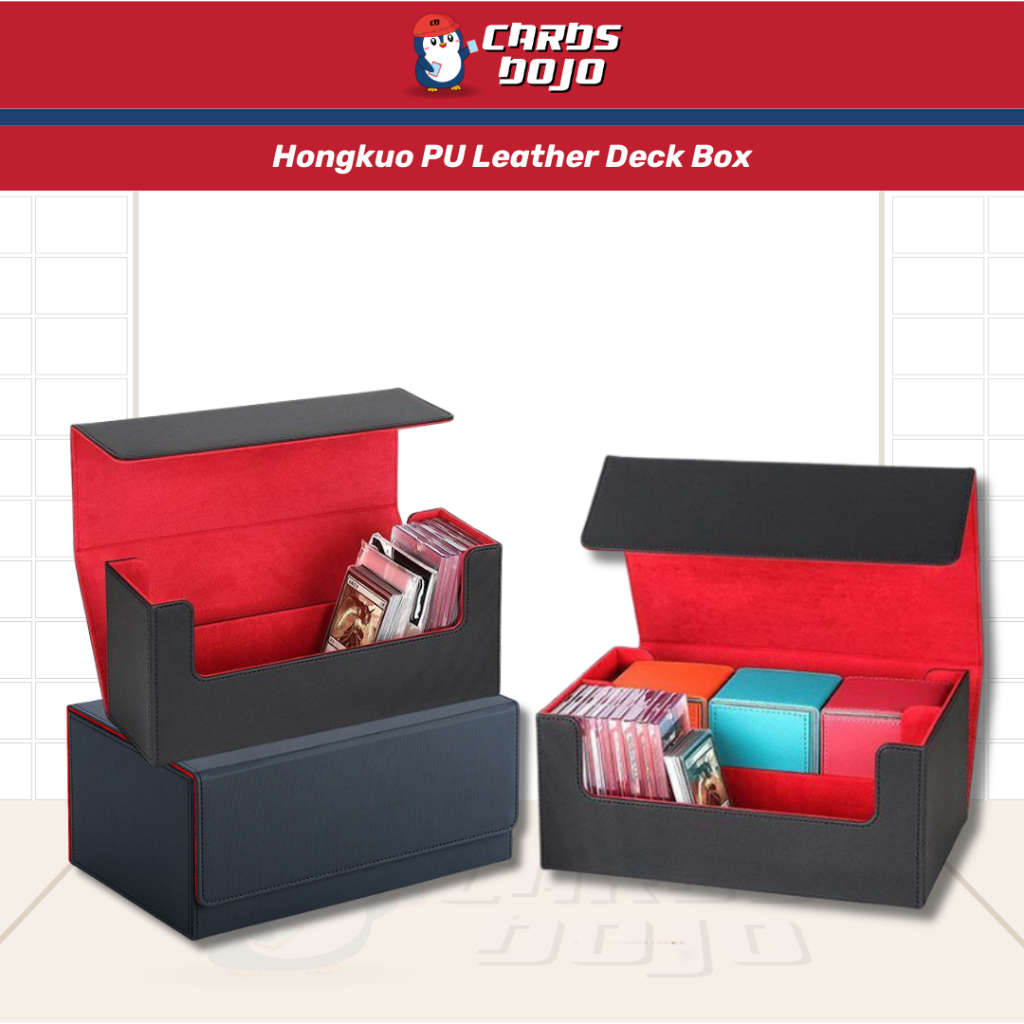 PU Leather Magnetic Card Storage Box - Toploader Magnetic Case ...