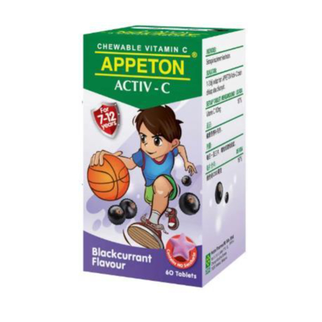 APPETON ACTIV-C 100MG VITAMIN C (BLACKCURRANT) 60'S [EXP:07/2026 ...