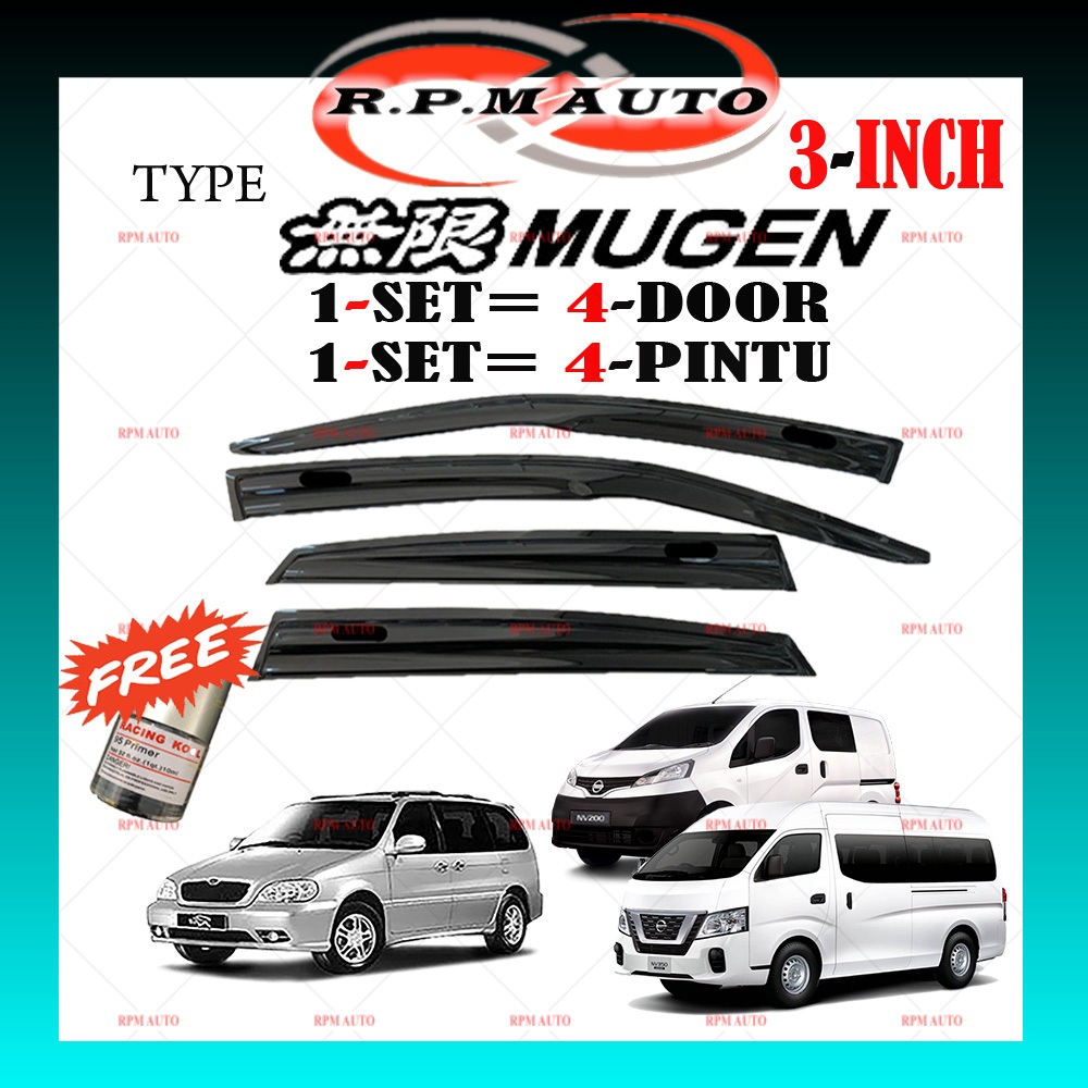 (2 PCS) Air Press NV200 NV350 Window Tingkap kereta NV 200 DoorVisor ...