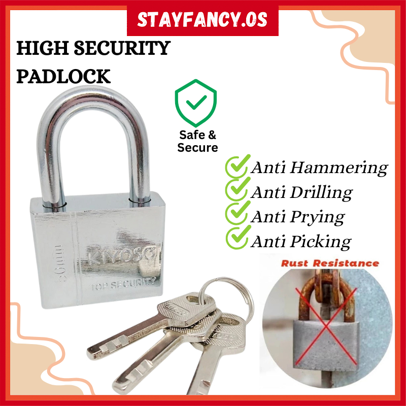 S.F High Security Padlock Anti-Theft Solid Steel Body Door Padlock With ...