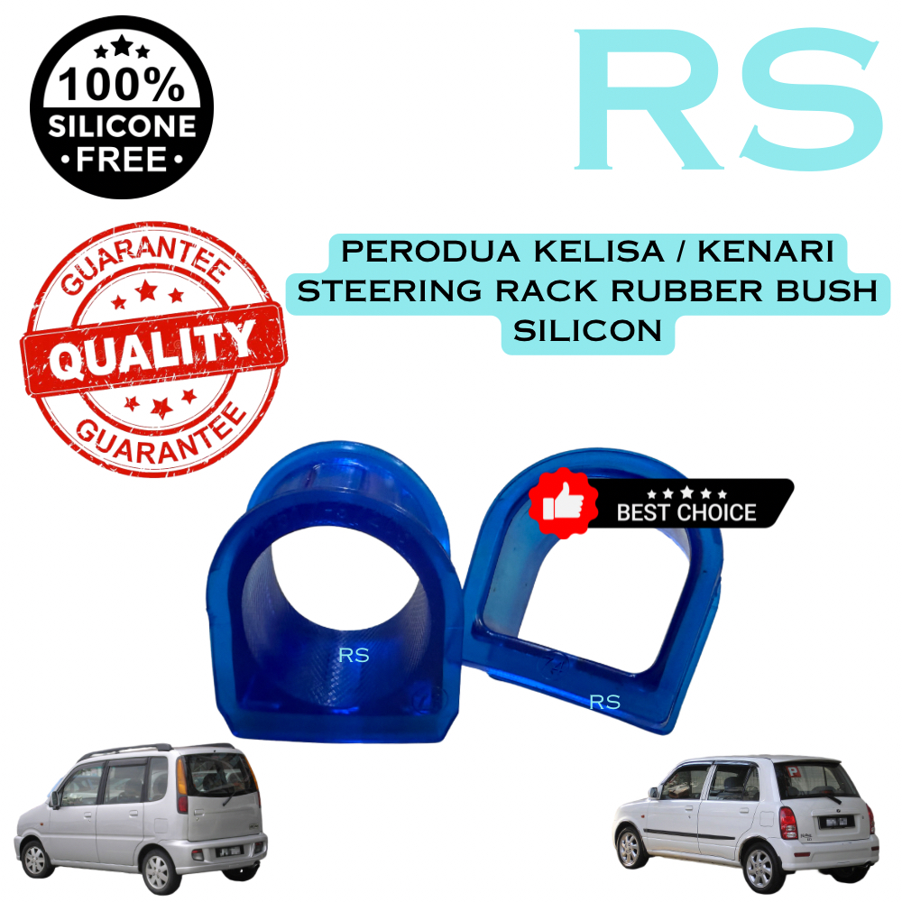 [1 Set] Perodua Kelisa, Kenari Steering Rack Rubber Bush (PU Silione ...