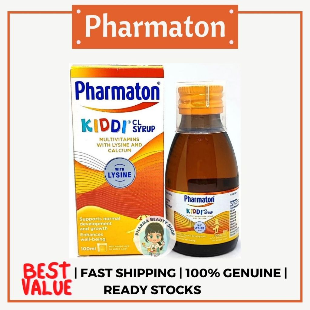 Pharmaton Kiddi CL Syrup(Multivitamin with Lysine & Calcium)-Suitable ...