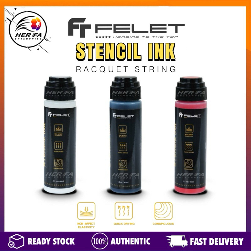 FELET Racquet Stencil Ink for Badminton Tennis Squash Racket String ...