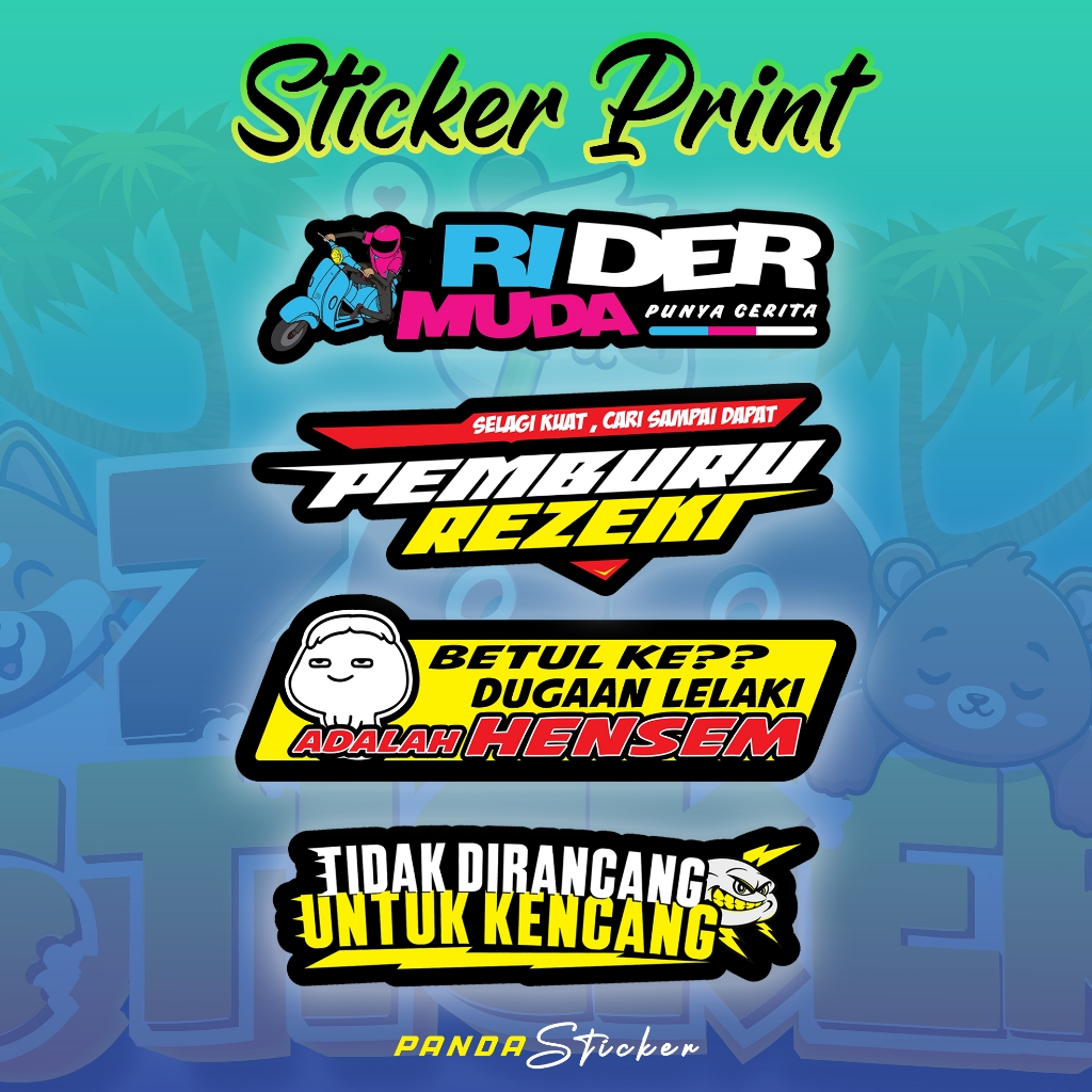STICKER PRINT CUTTING AYAT-AYAT MOTOR / STICKER PRINT / | Shopee ...