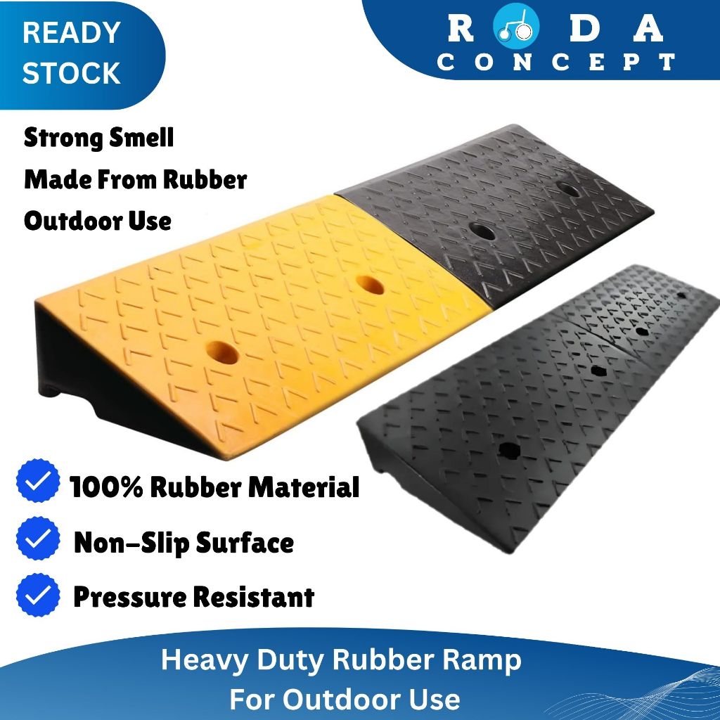 Rubber Ramp Heavy Duty Threshold Ramp Triangle Pad Road Slope Uphill ...